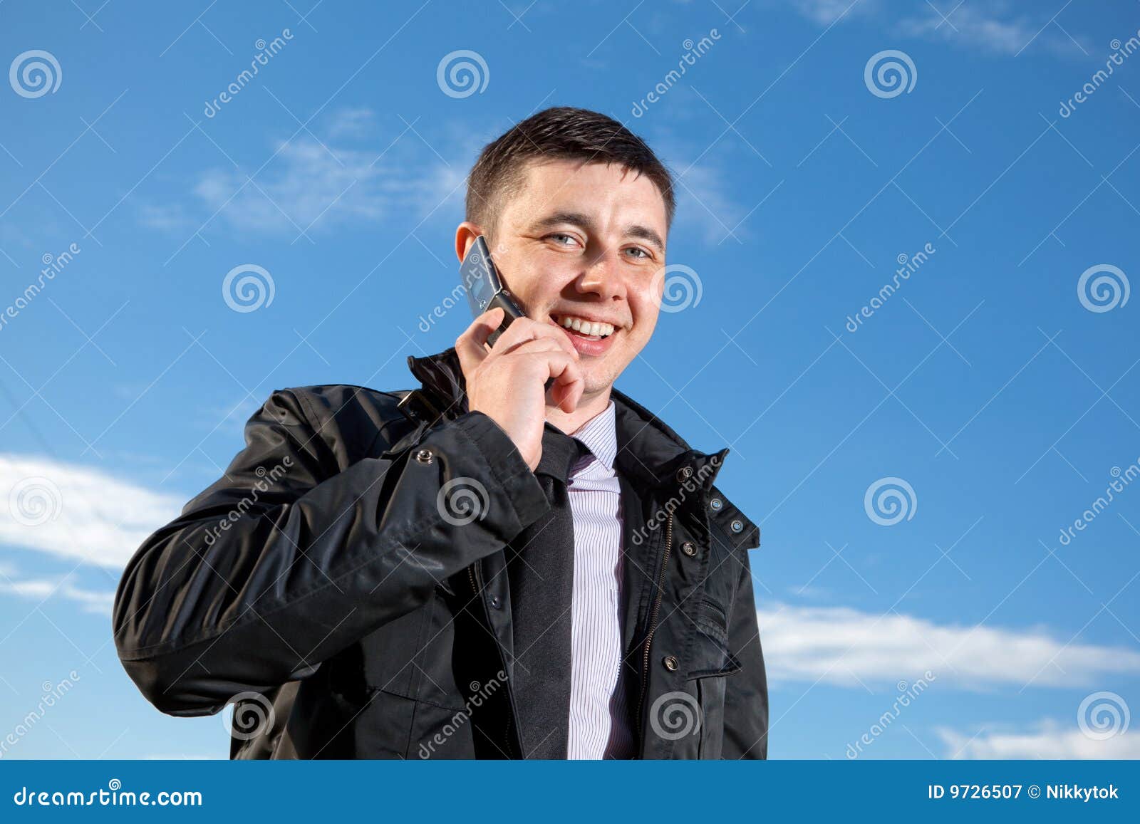 Man on mobile phone stock image. Image of communication - 9726507