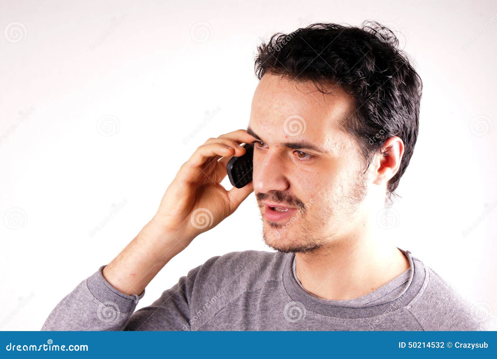 Man with mobile phone stock photo. Image of mobile, messaging - 50214532