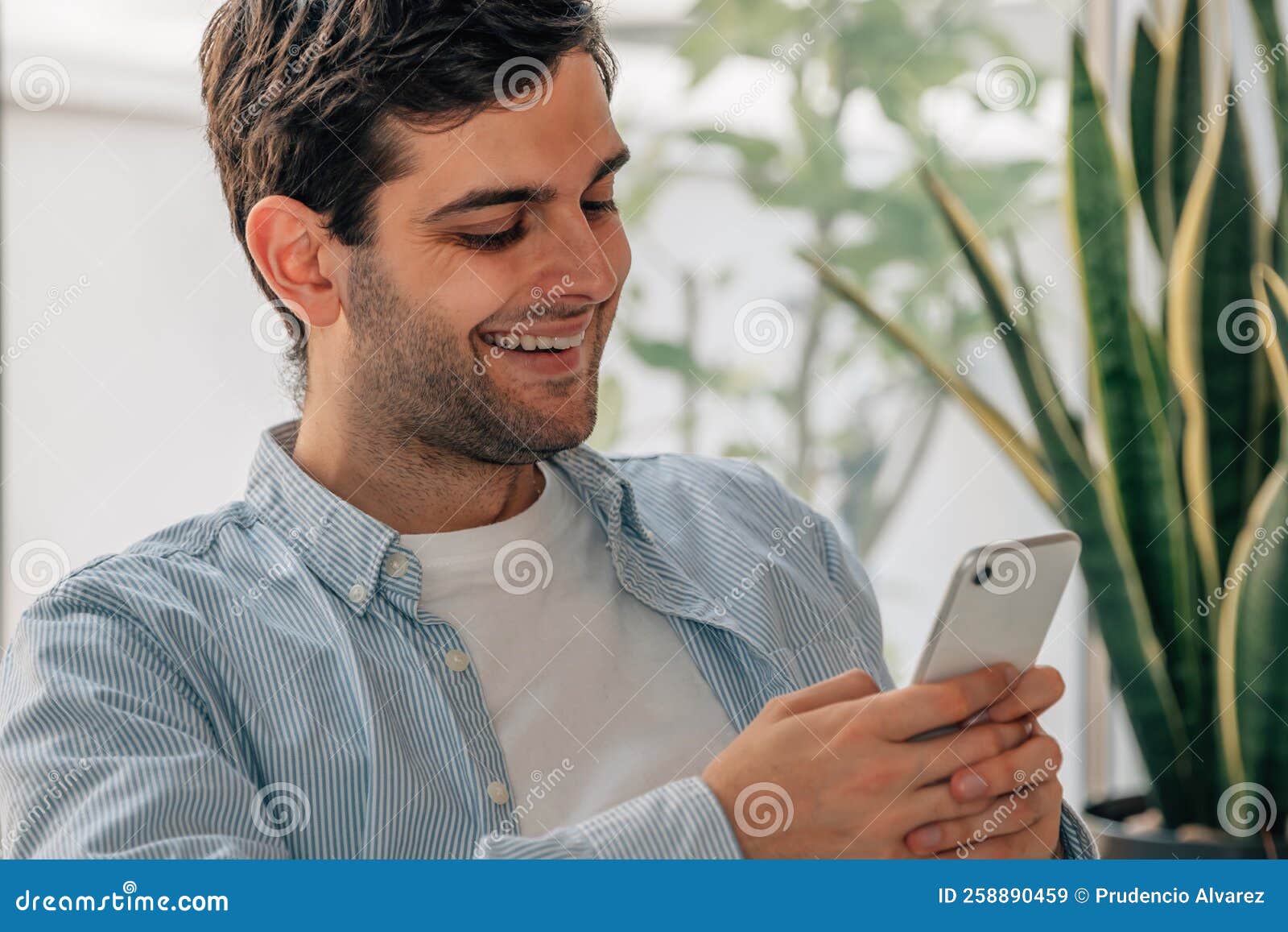Man with Mobile Phone or Smartphone Stock Image - Image of media ...