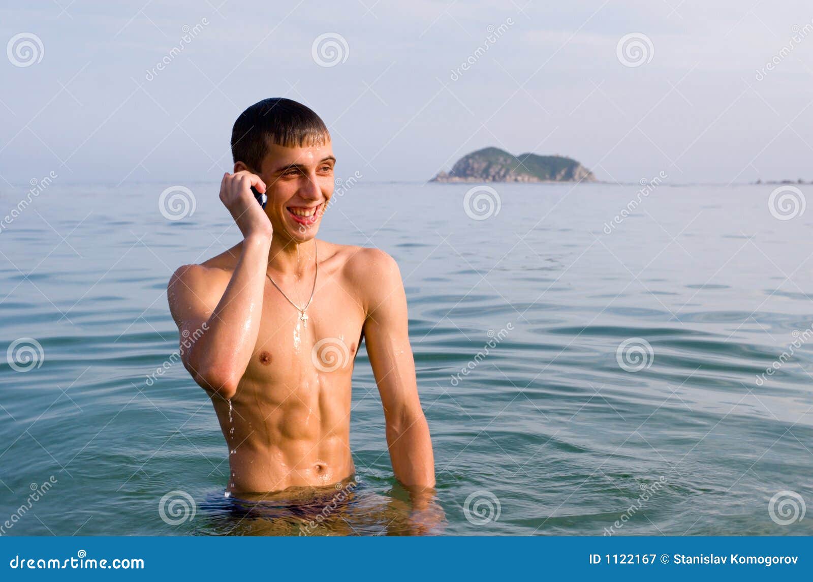 Man.Mobile.Sea. stock image. Image of information, communication - 1122167