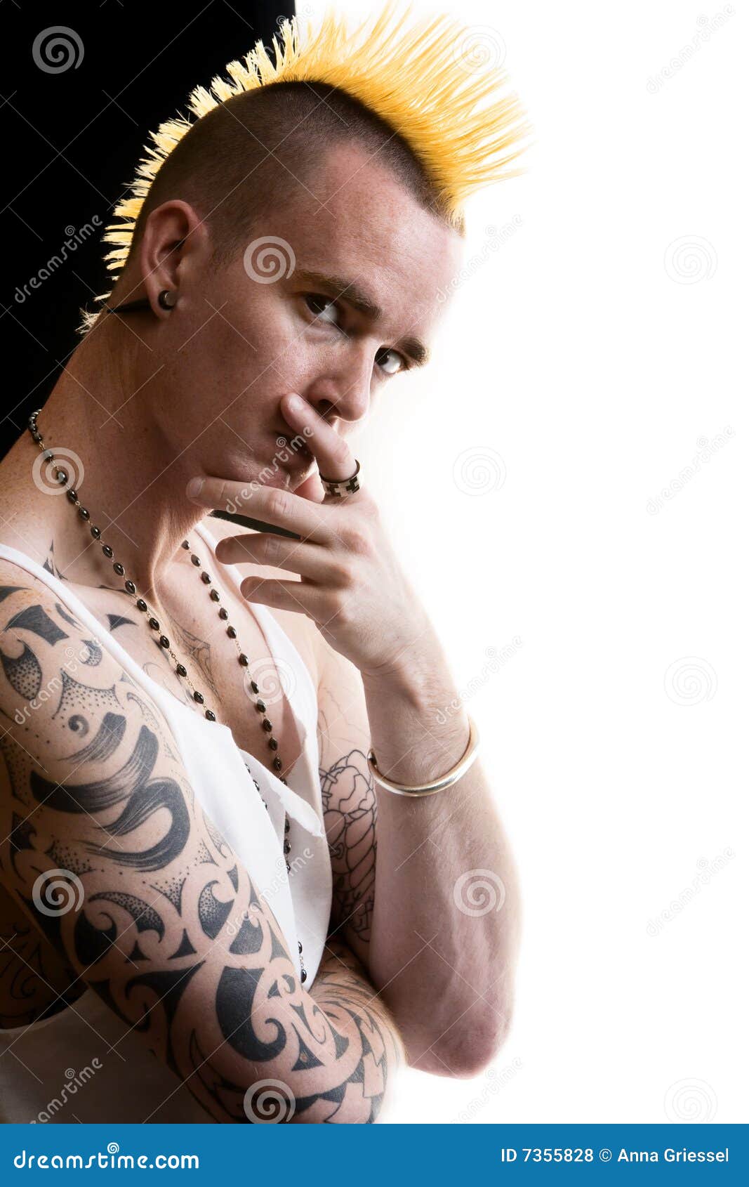 Man with Mohawk stock photo. Image of hair, face, closeup - 7355828
