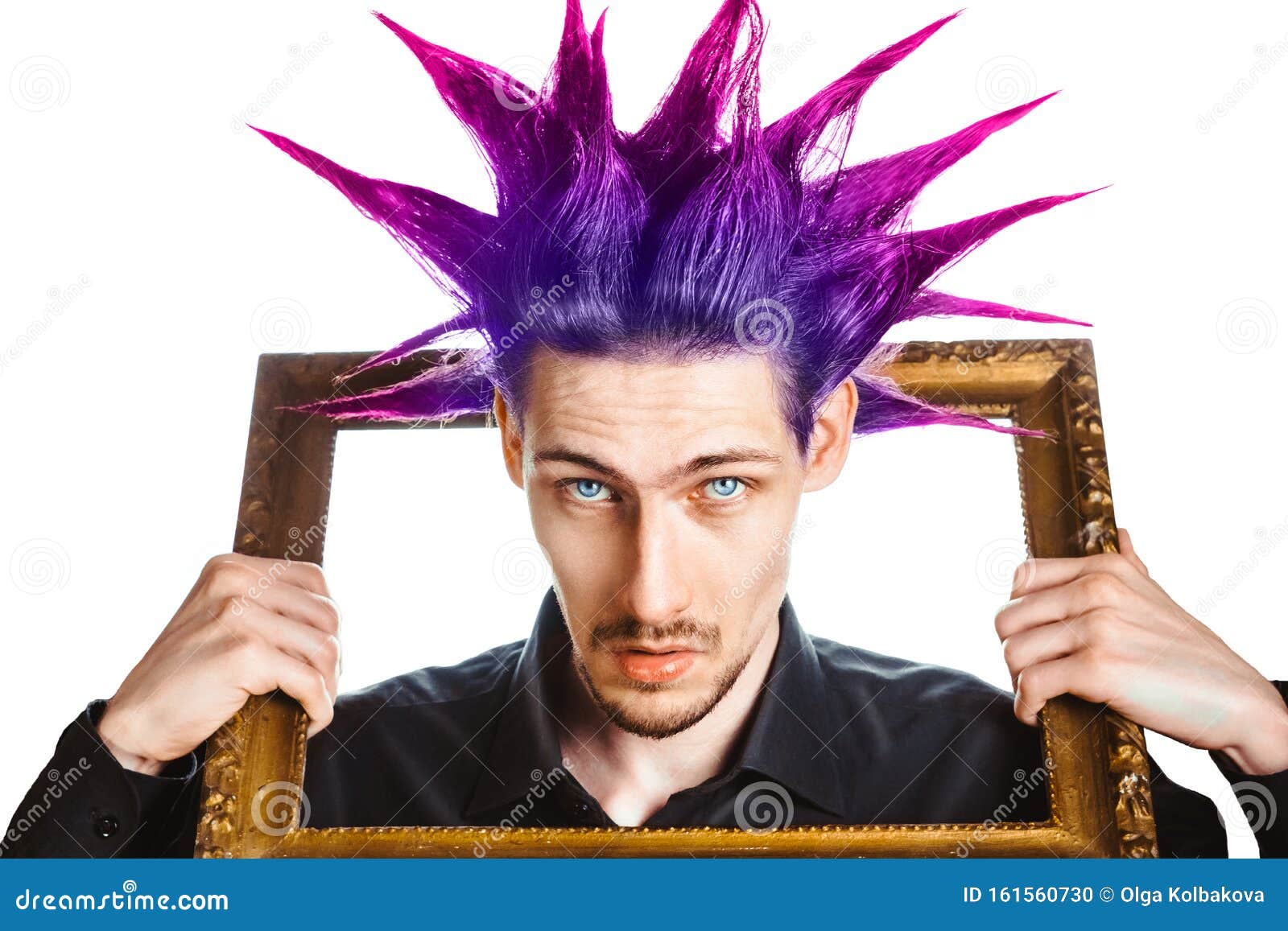 Guy with a Mohawk stock photo. Image of beard, adult - 161560730