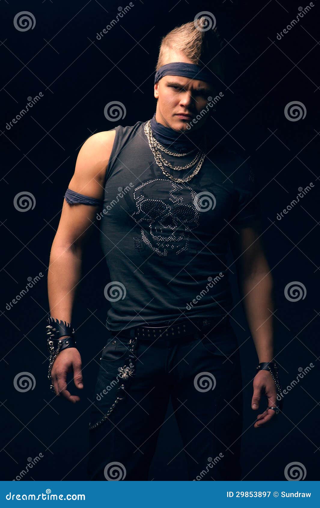 Man with a mohawk stock image. Image of elegance, muscular - 29853897