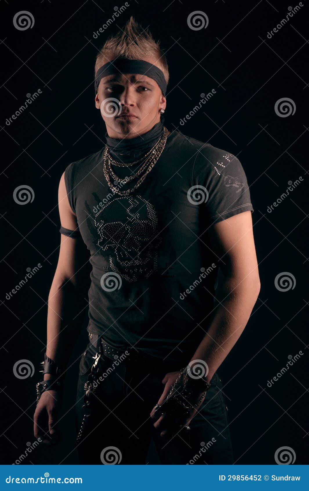 Man with a Mohawk in Metal Style Stock Photo - Image of boys ...
