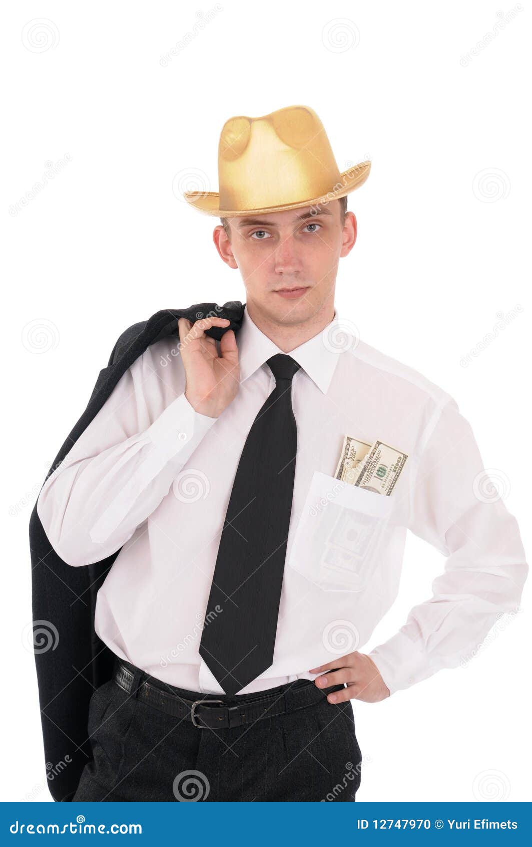 Man with money stock photo. Image of rich, white, moneyed - 12747970