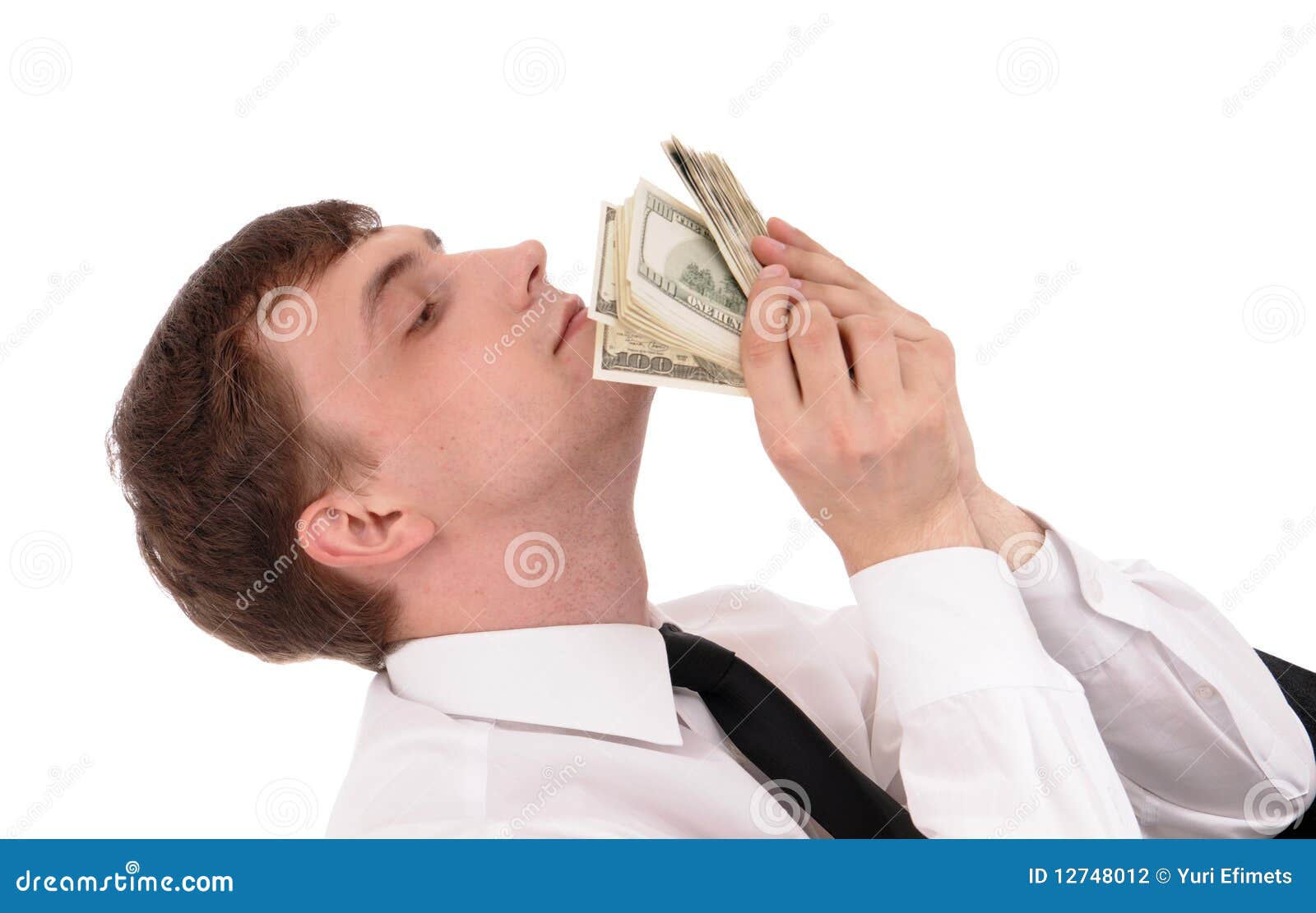 Man with money stock photo. Image of affluent, hold, bill - 12748012