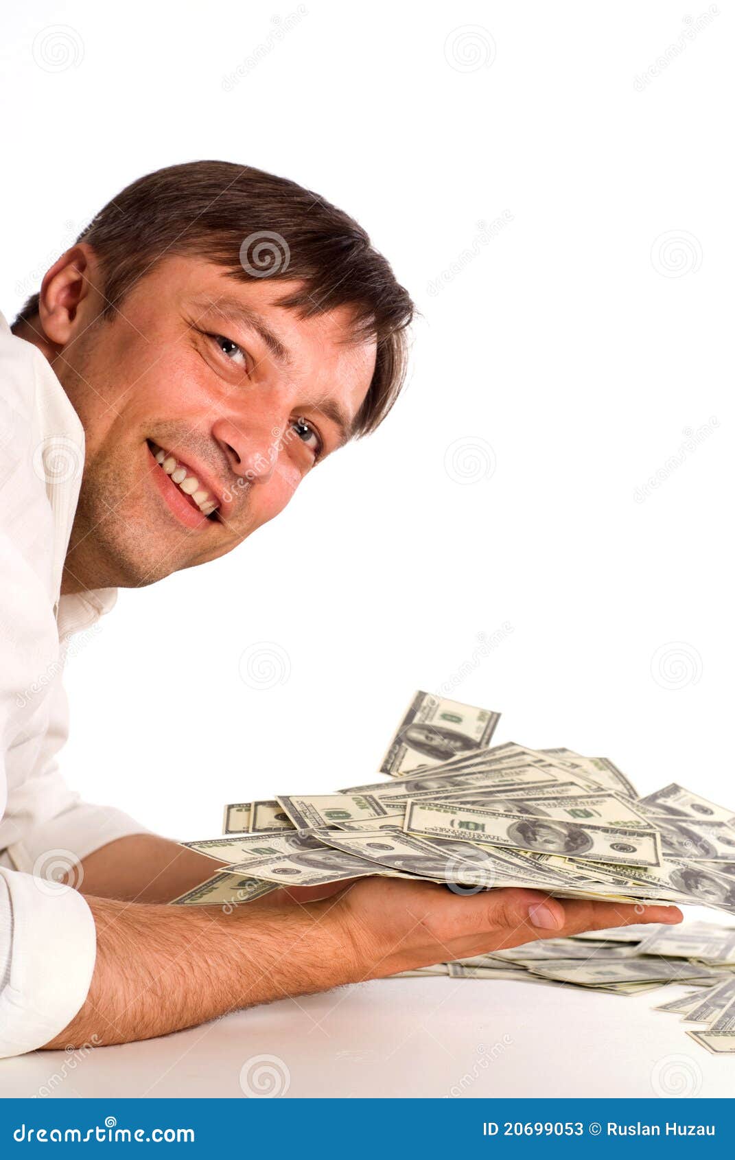 Man with money stock image. Image of hand, posing, business - 20699053