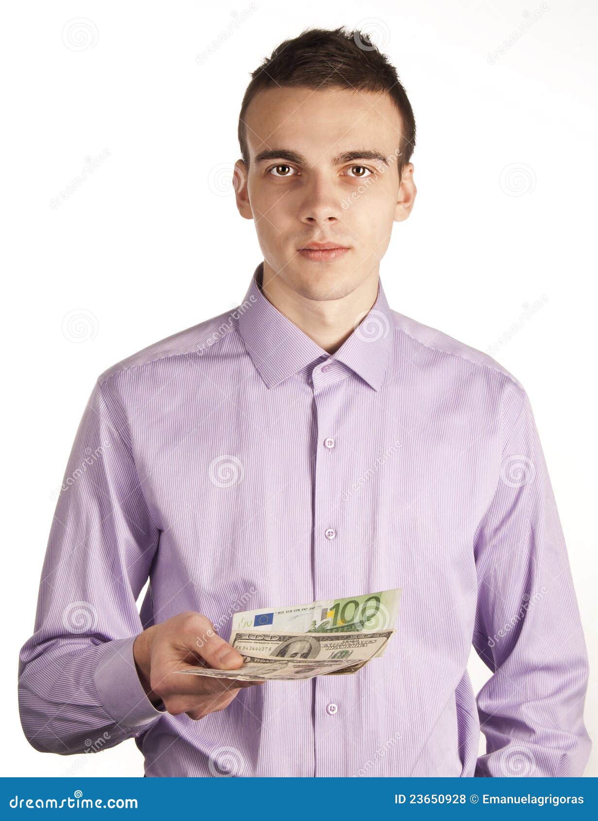 Man with money stock photo. Image of euro, cash, banknotes - 23650928