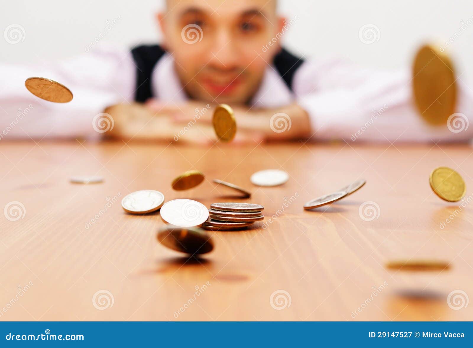 Man and money stock image. Image of male, coins, money - 29147527