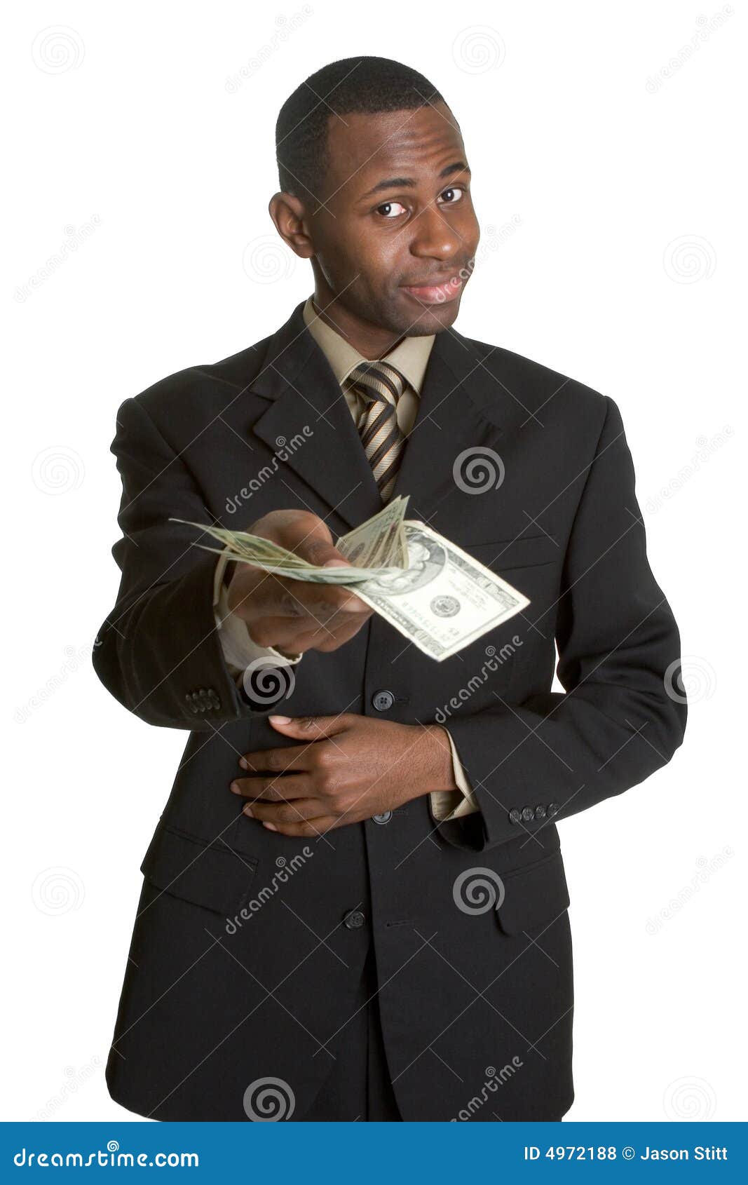 Man with Money stock photo. Image of african, suit, finances - 4972188