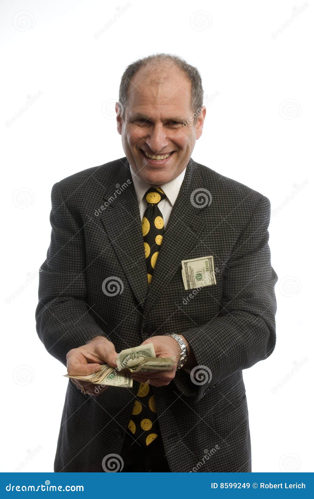 Man with money stock image. Image of dollars, male, businessman - 8599249