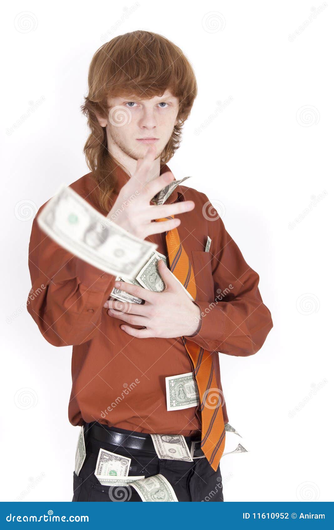 Man with Money Throwing Dollar Stock Photo - Image of american, money ...