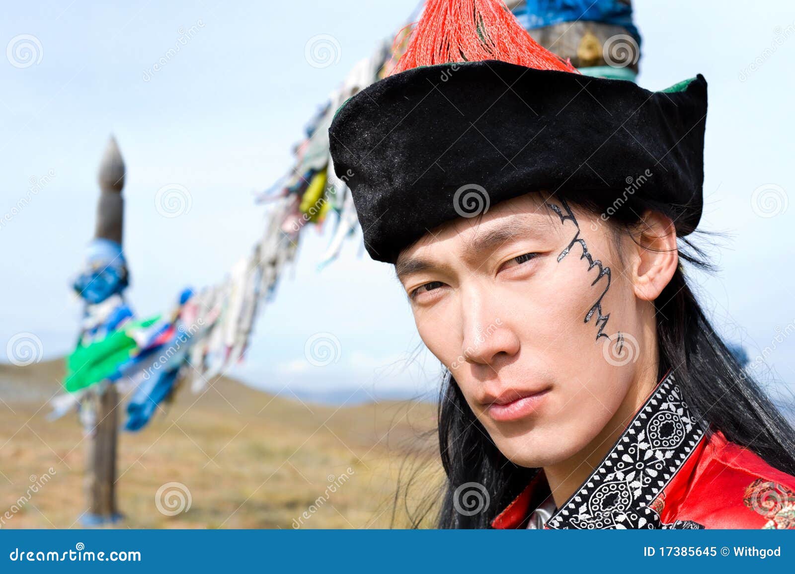 Man in Mongolian costume stock image. Image of ornament - 17385645