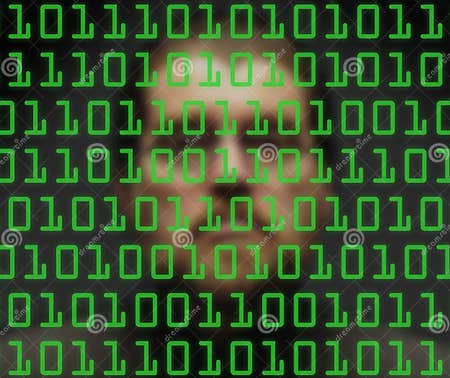 Man monitoring binary code stock photo. Image of inspecting - 15951908