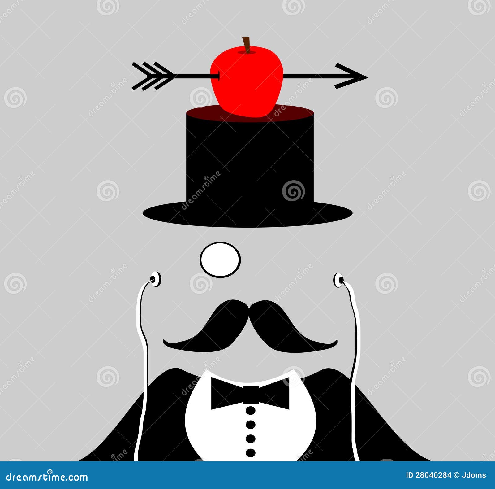 Man with Monocle and Mustache Stock Vector - Illustration of gentleman ...