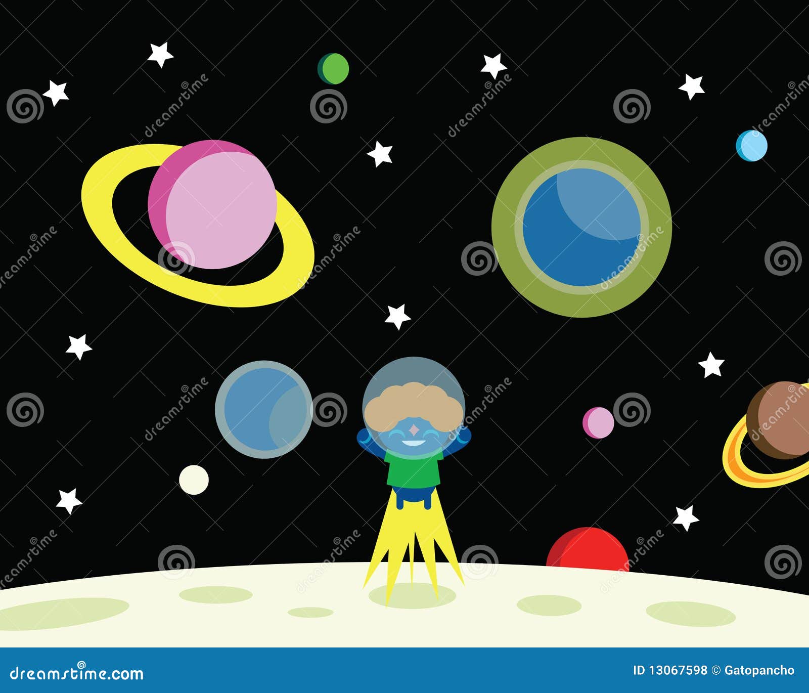 An Animated Moon Stock Image | CartoonDealer.com #122981287