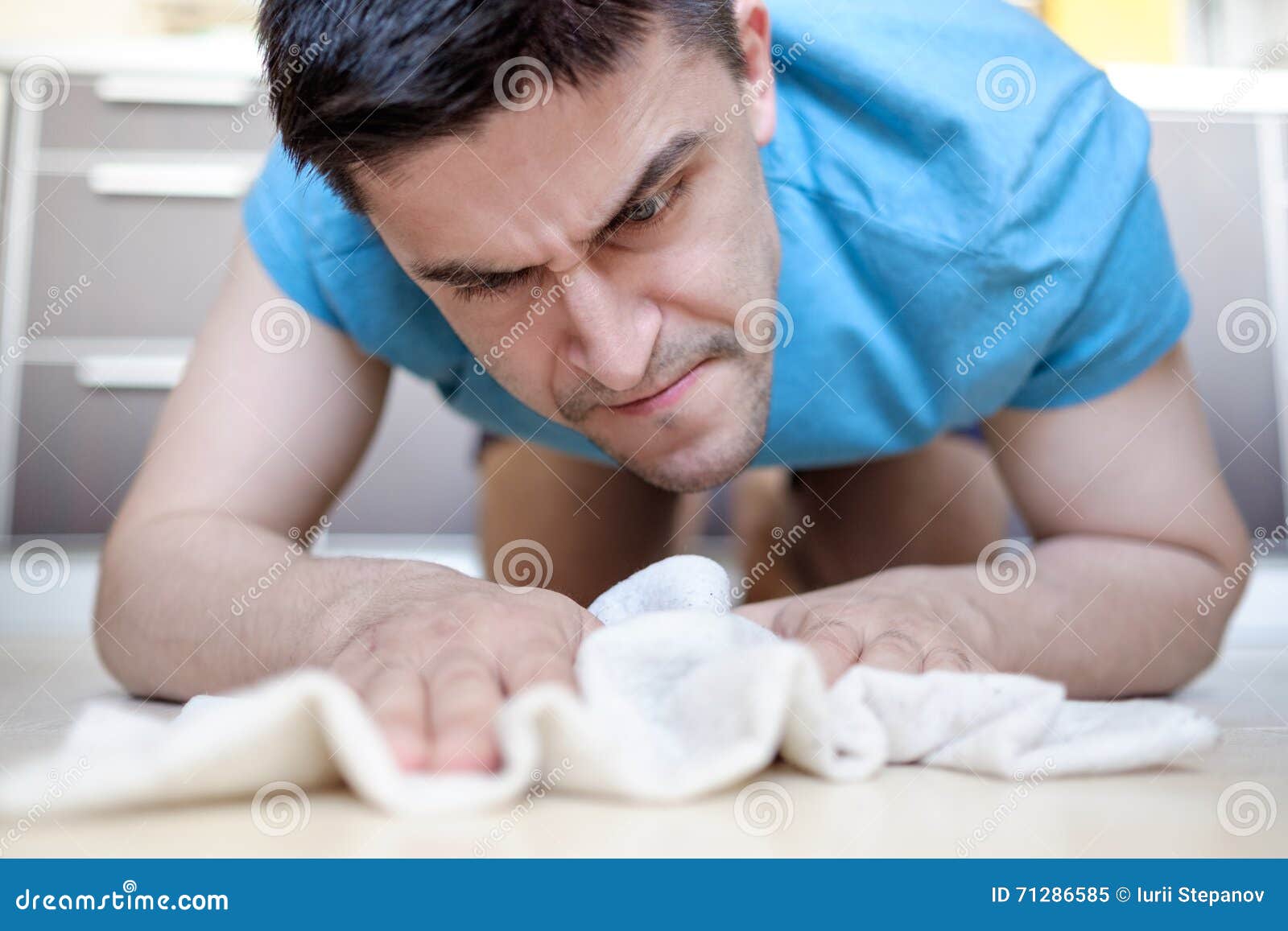 Man mopping the floor stock image. Image of floor, person - 71286585