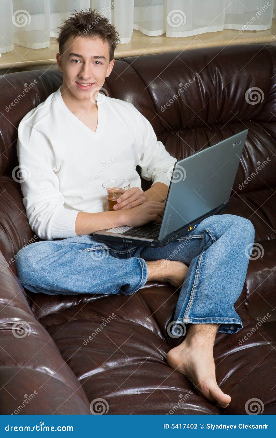 Man in the morning stock photo. Image of human, hair, glasses - 5417402