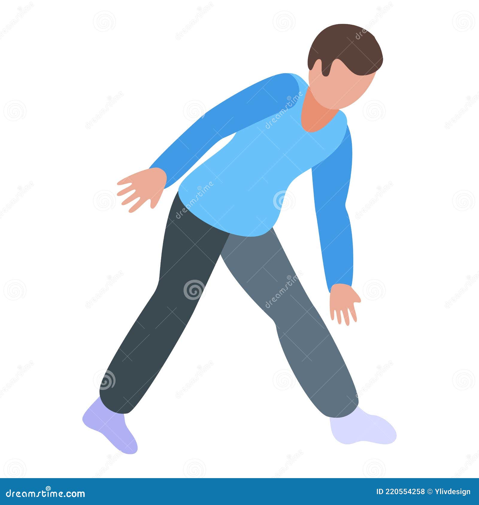 Man Morning Exercise Icon, Isometric Style Stock Vector - Illustration ...