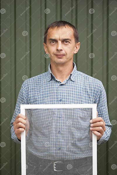 A man with a mosquito net stock photo. Image of protection - 25634852