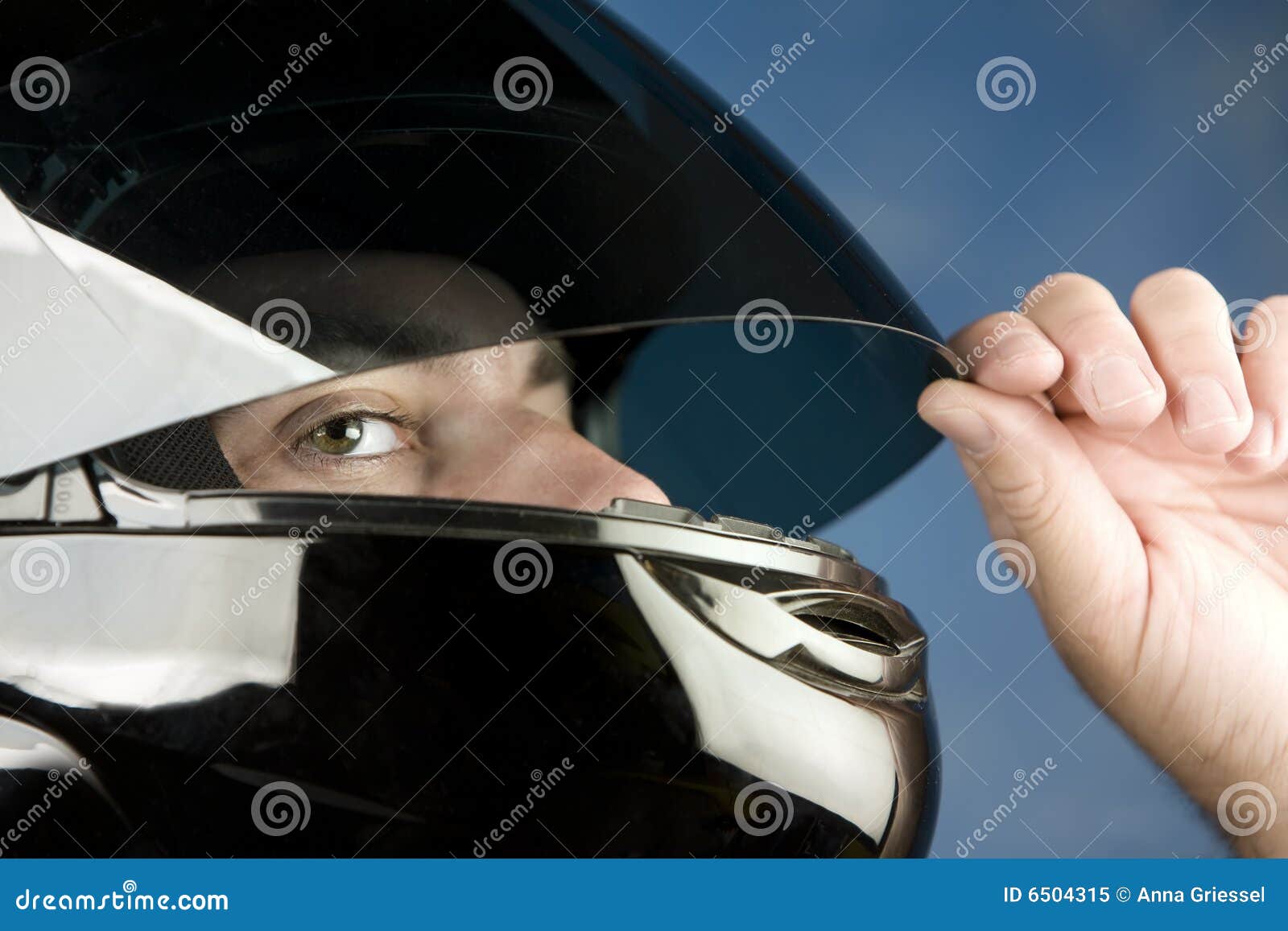 Man in a motorcycle helmet stock image. Image of motorcycle - 6504315