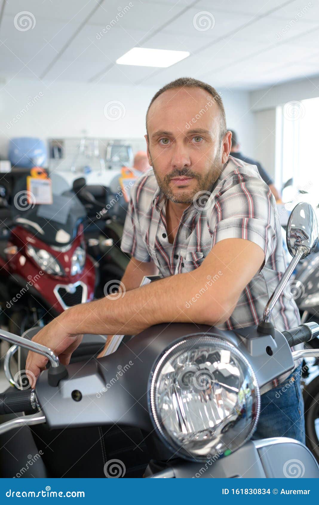 Man with Motorcycle Workshop Stock Photo - Image of motorcycle ...