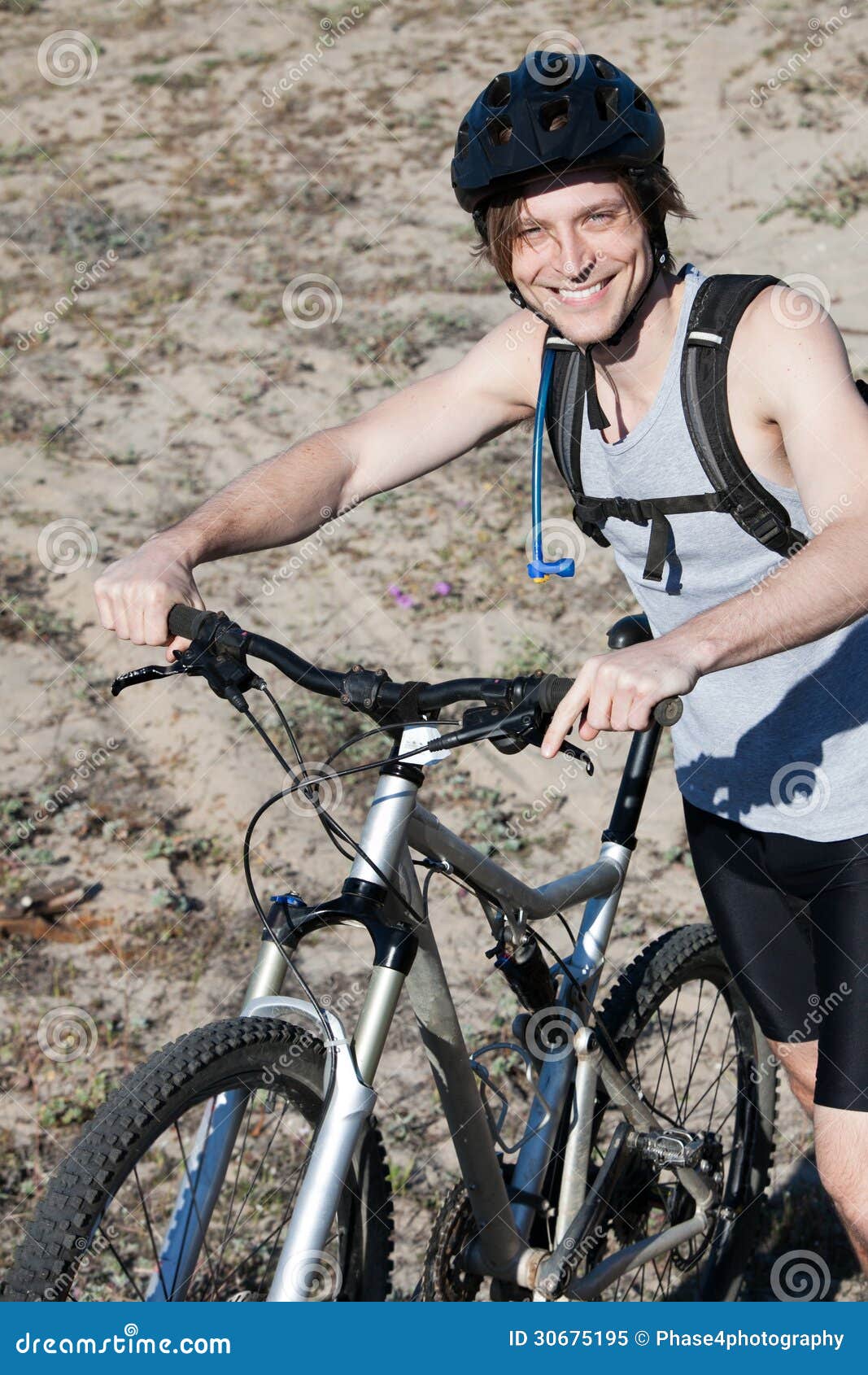 Man mountain bike stock image. Image of bicycle, mountain - 30675195