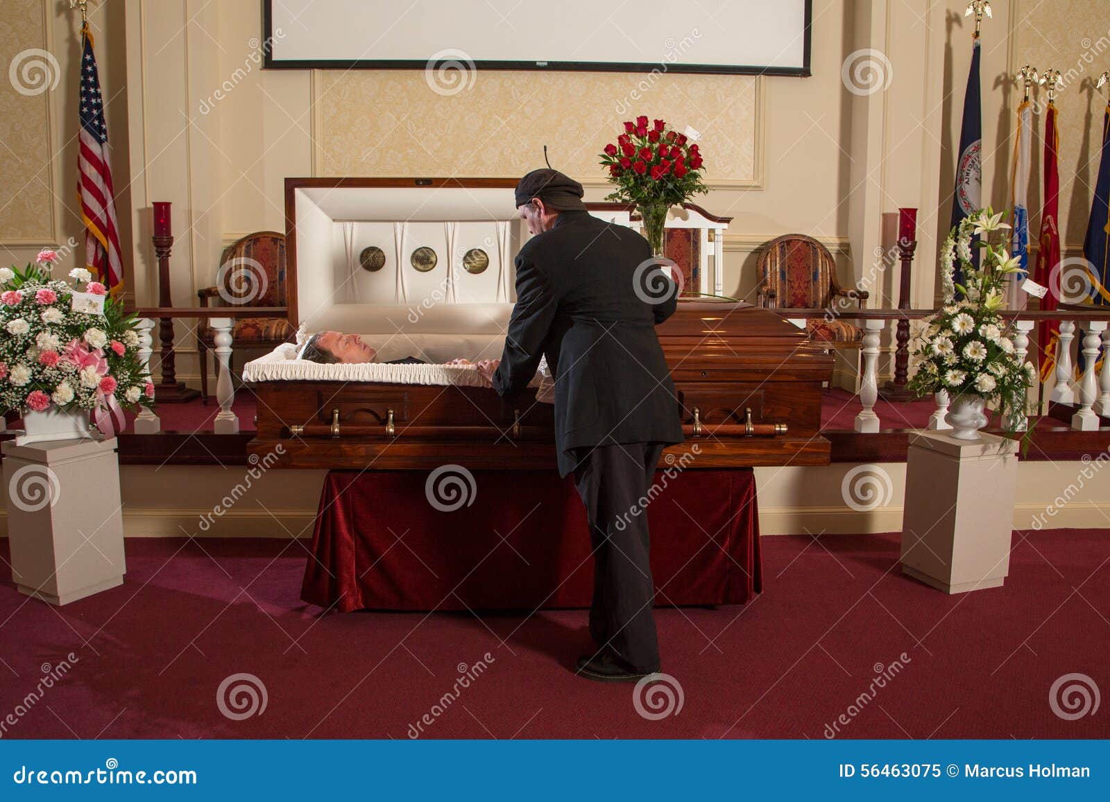 Man mourning stock image. Image of casket, grief, pass - 56463075