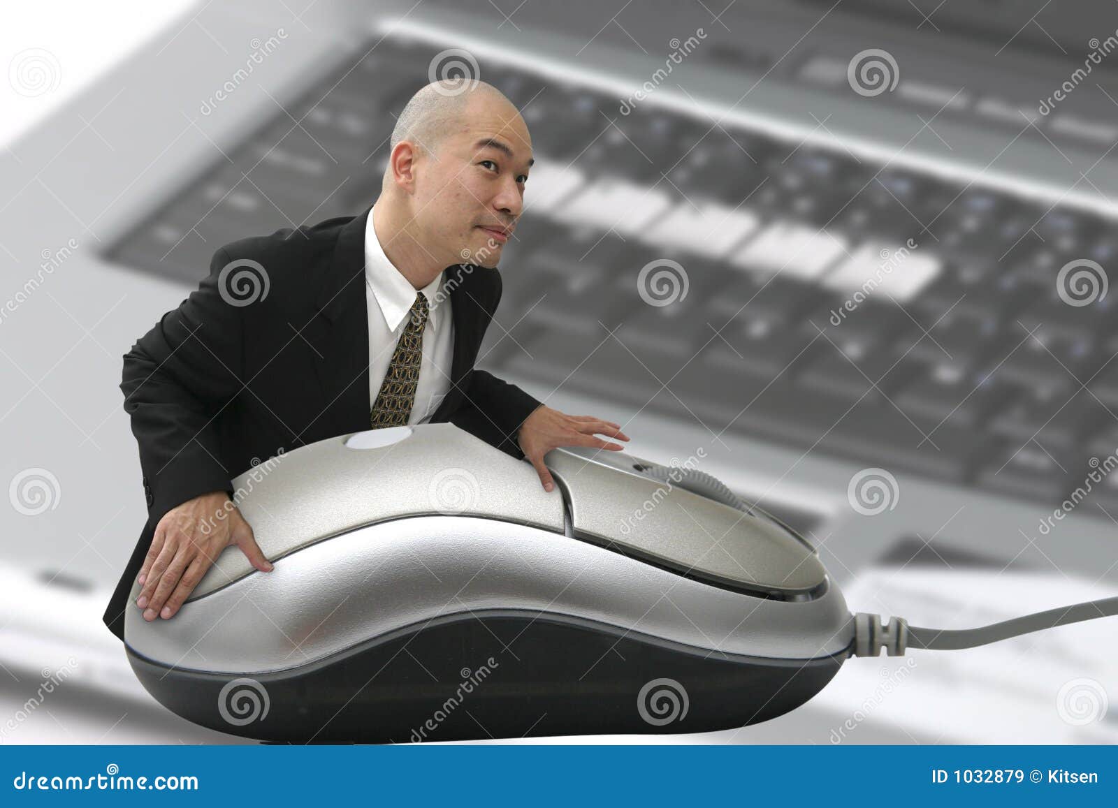 Man & mouse stock image. Image of confidence, black - 1032879