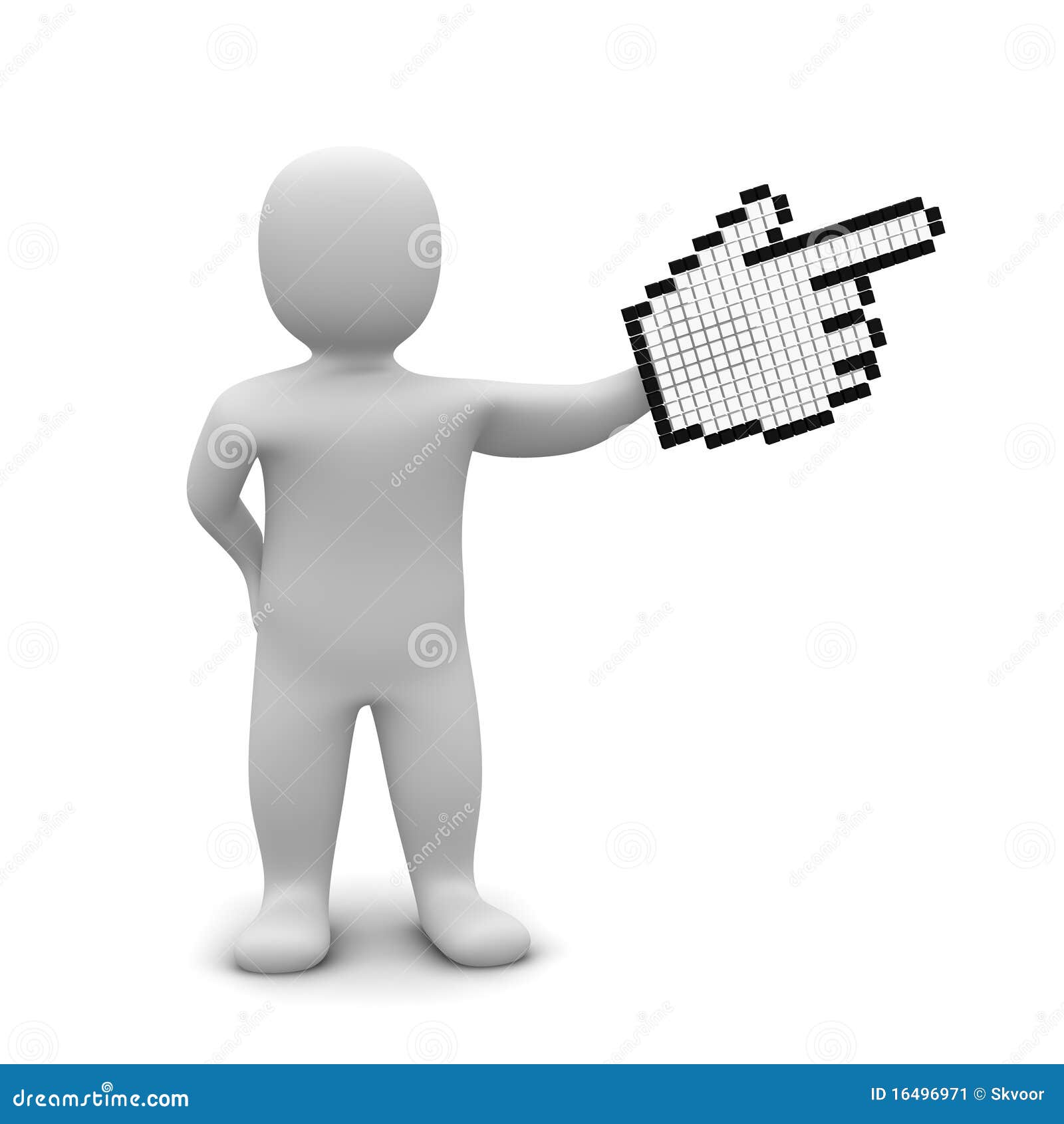 Man and mouse cursor stock illustration. Illustration of concept - 16496971