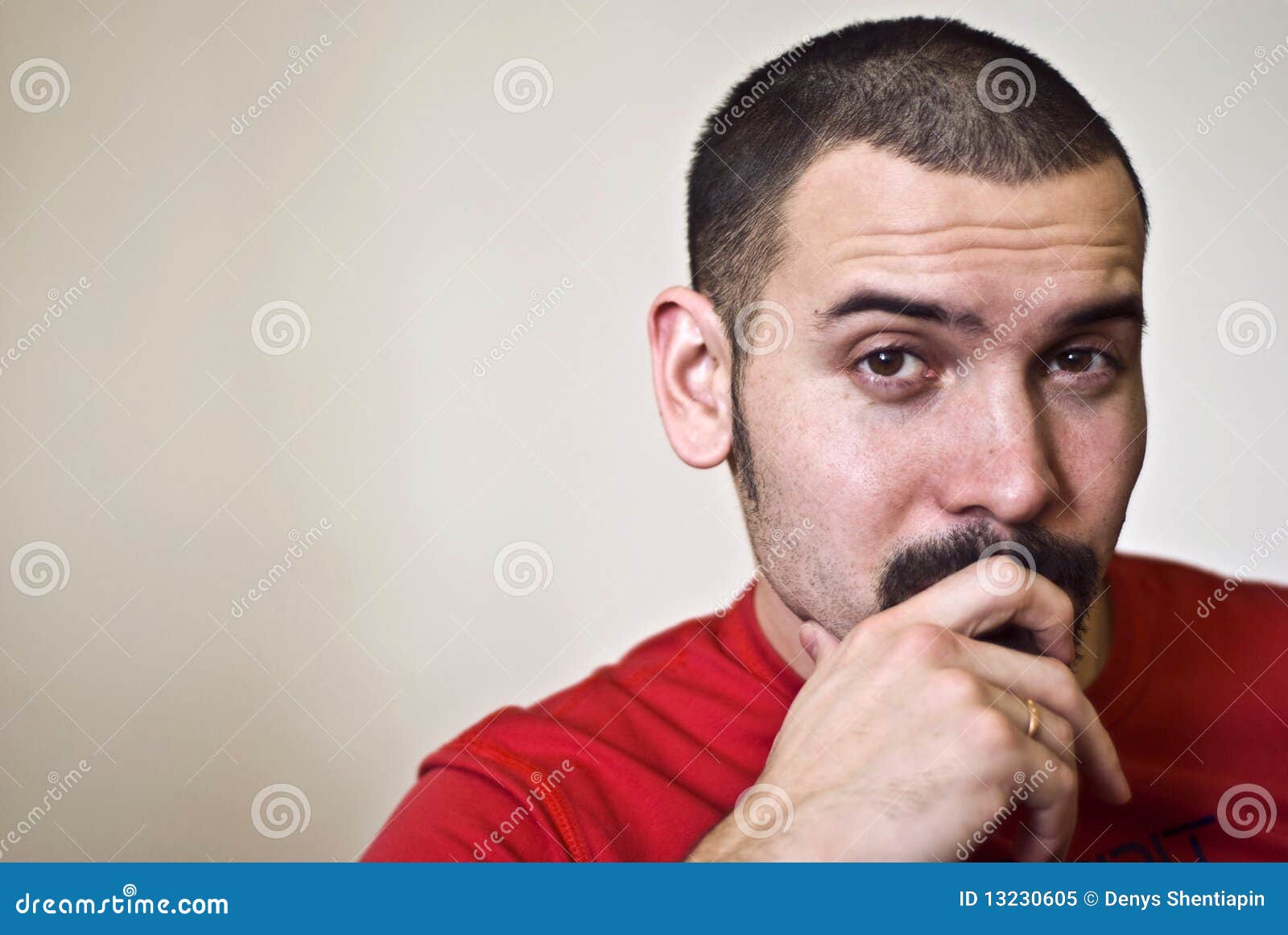 Man with moustache stock image. Image of fellow, cloth - 13230605
