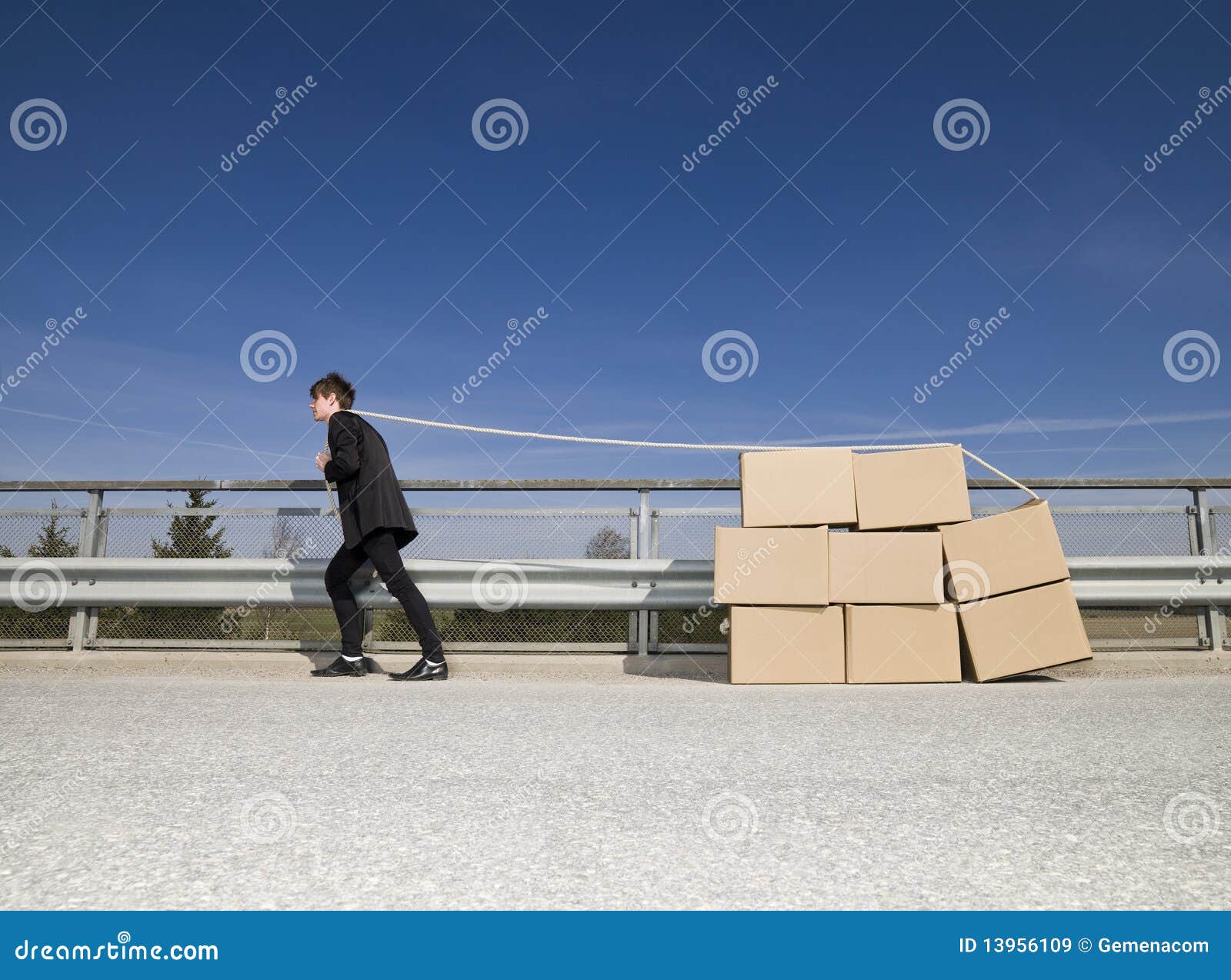 Man with Moving Boxes stock image. Image of expertise - 13956109