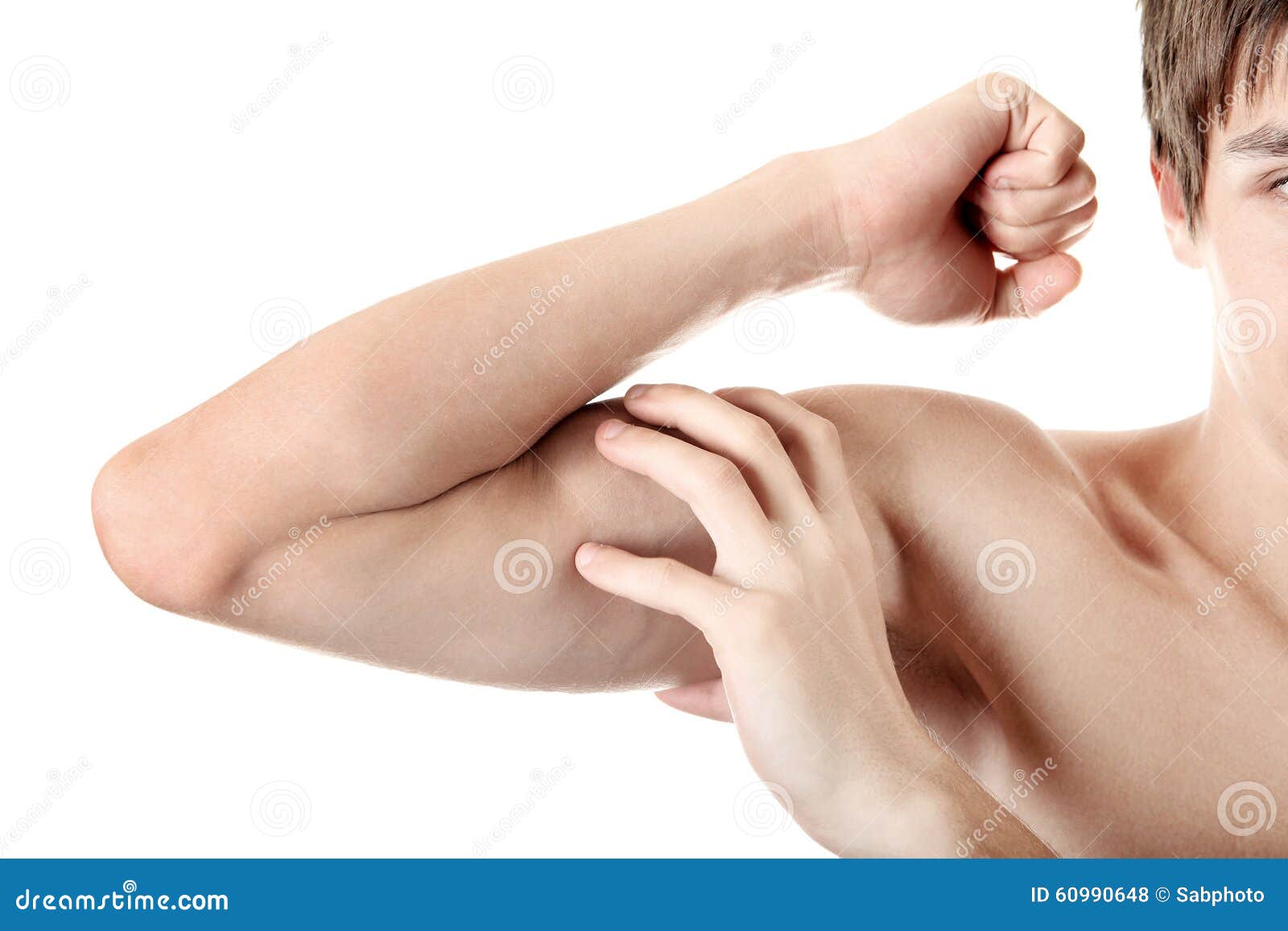 Muscle Man Flexing Back Muscles Royalty-Free Stock Photography ...