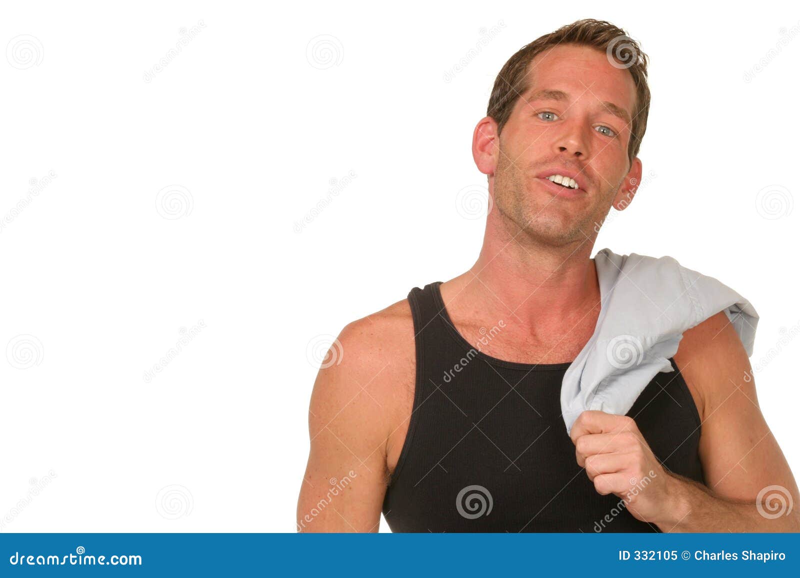 Man in muscle shirt stock image. Image of virile, casual - 332105