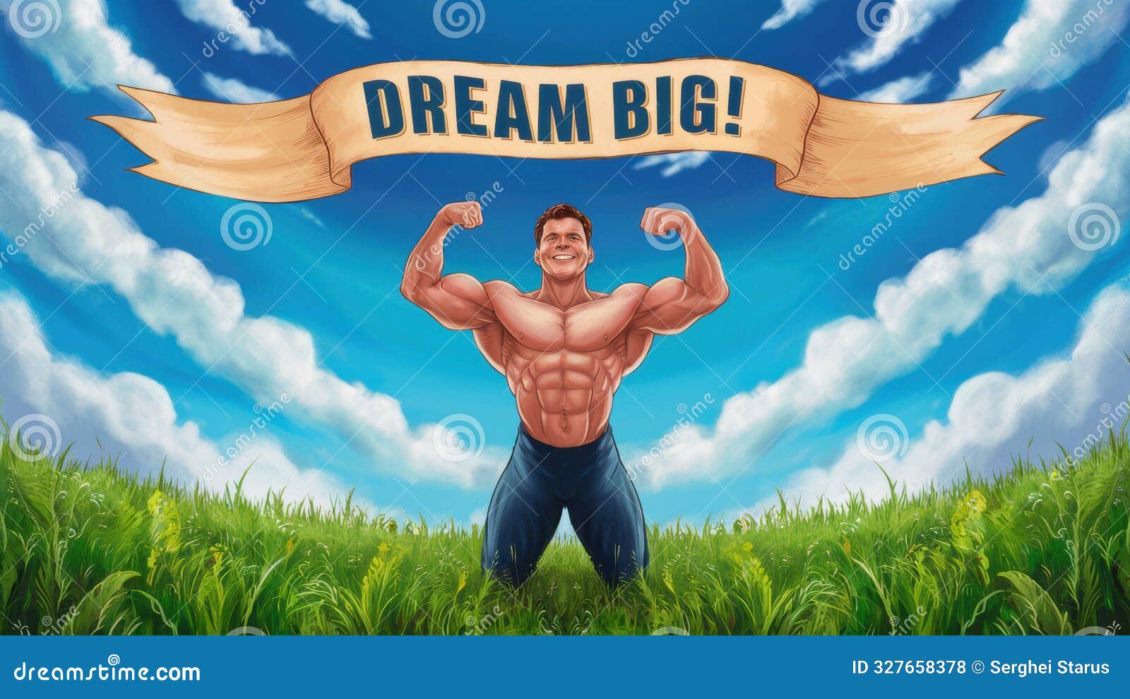 A Muscular Man Flexing His Back Muscles, Showcasing His Defined And ...