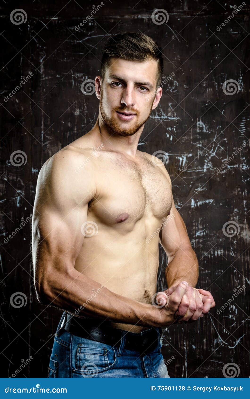 Man with muscular body stock photo. Image of sport, training - 75901128