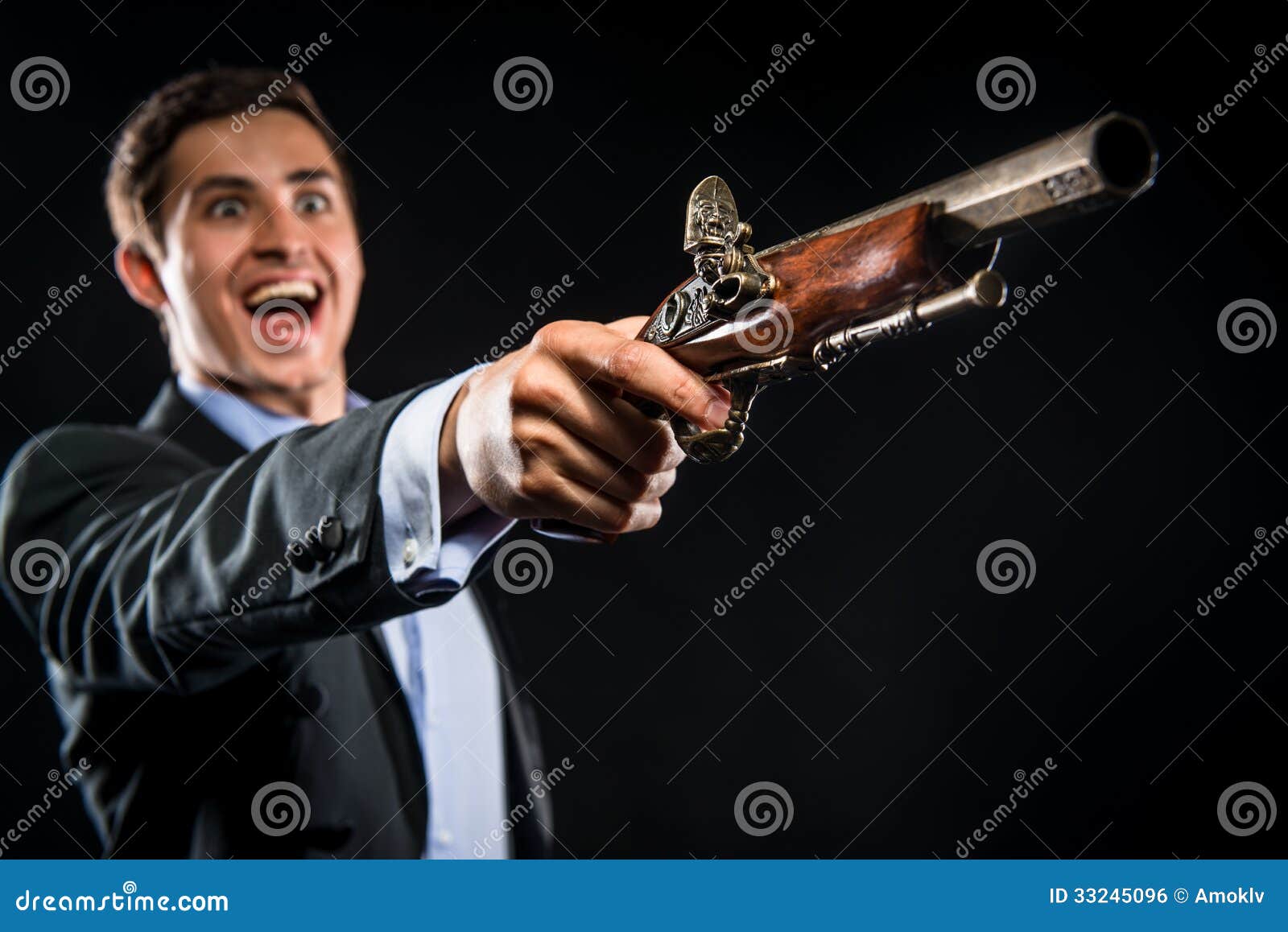 Man with musket stock photo. Image of person, people - 33245096