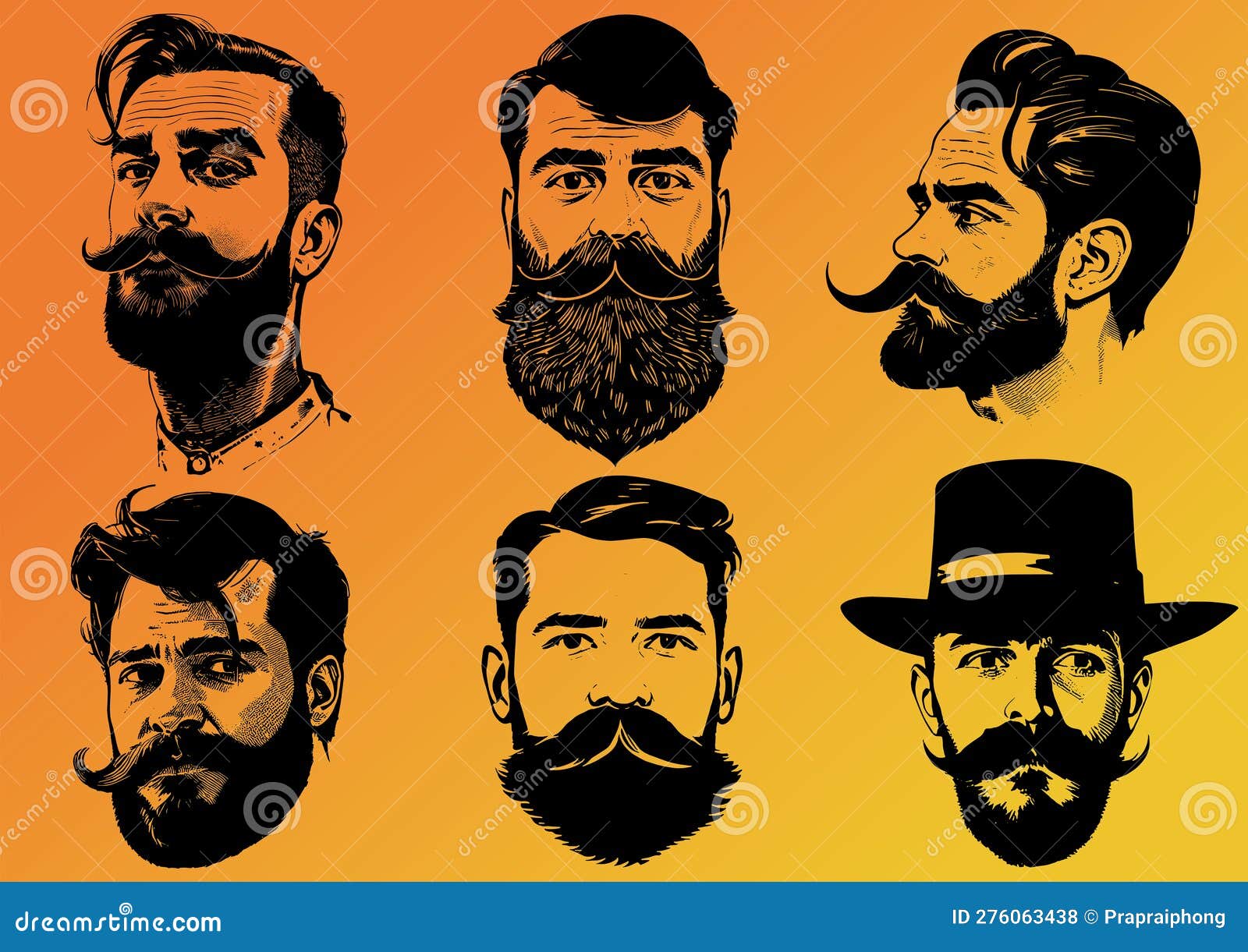 Man Mustache Beard Sketch Vector Stock Vector - Illustration of design ...