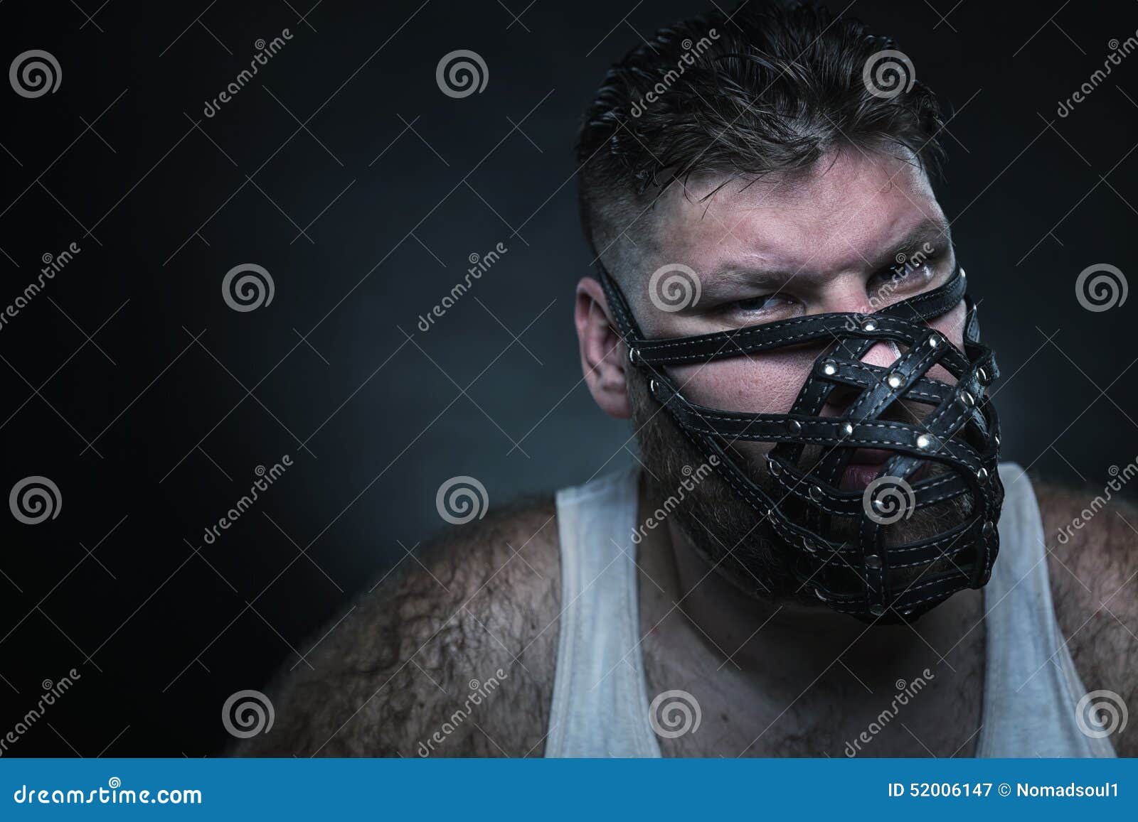 Man in muzzle stock image. Image of guard, iron, equipment - 52006147