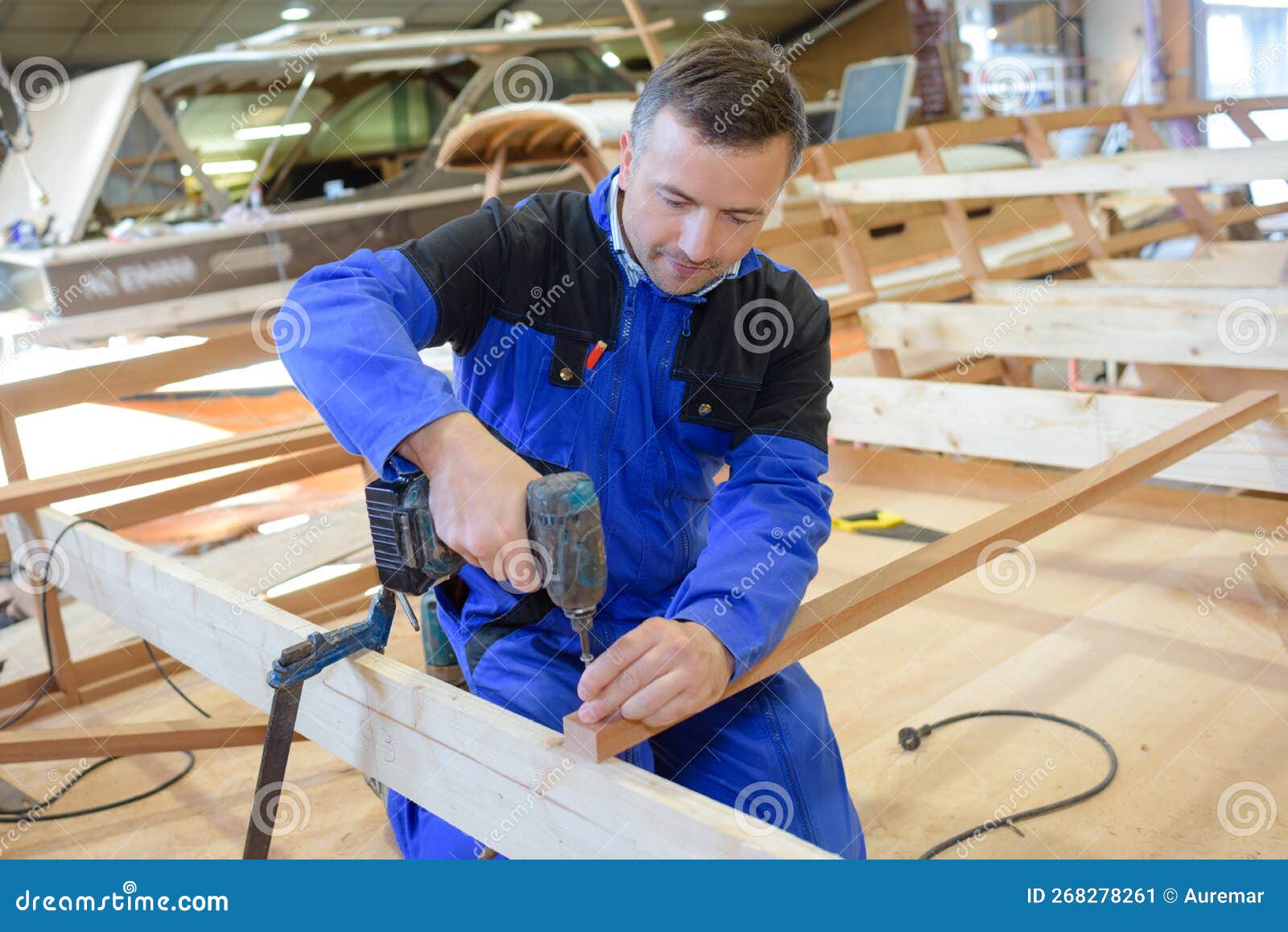 Man nailing framework stock image. Image of builder - 268278261