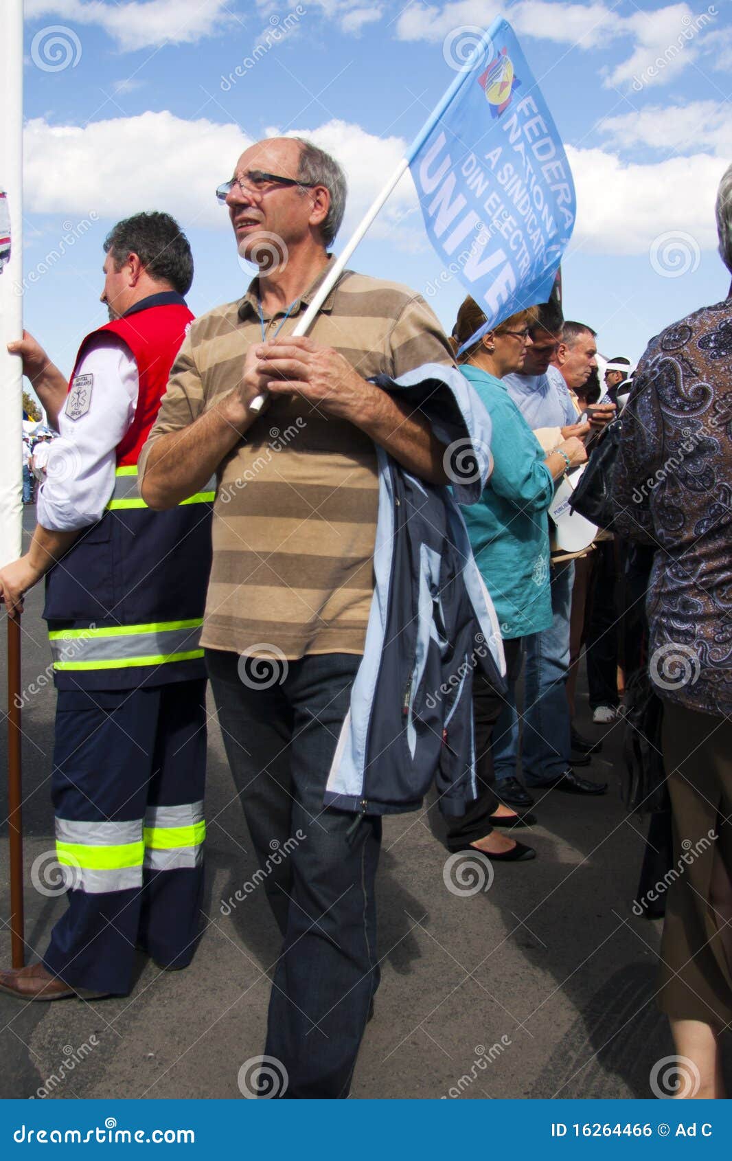 Man at the National Unit Wage Protest Editorial Photo - Image of ...