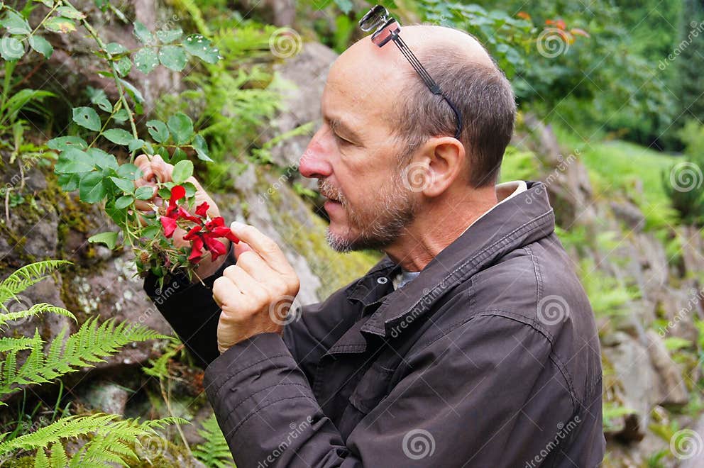 Man and nature stock photo. Image of black, baldy, finger - 25529132