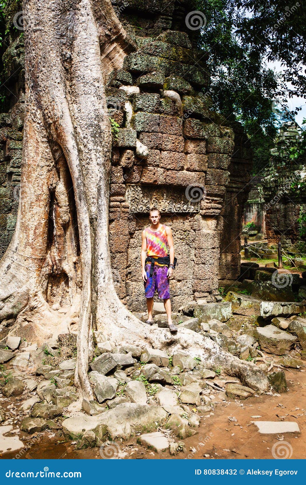 Man near big tree stock photo. Image of architecture - 80838432