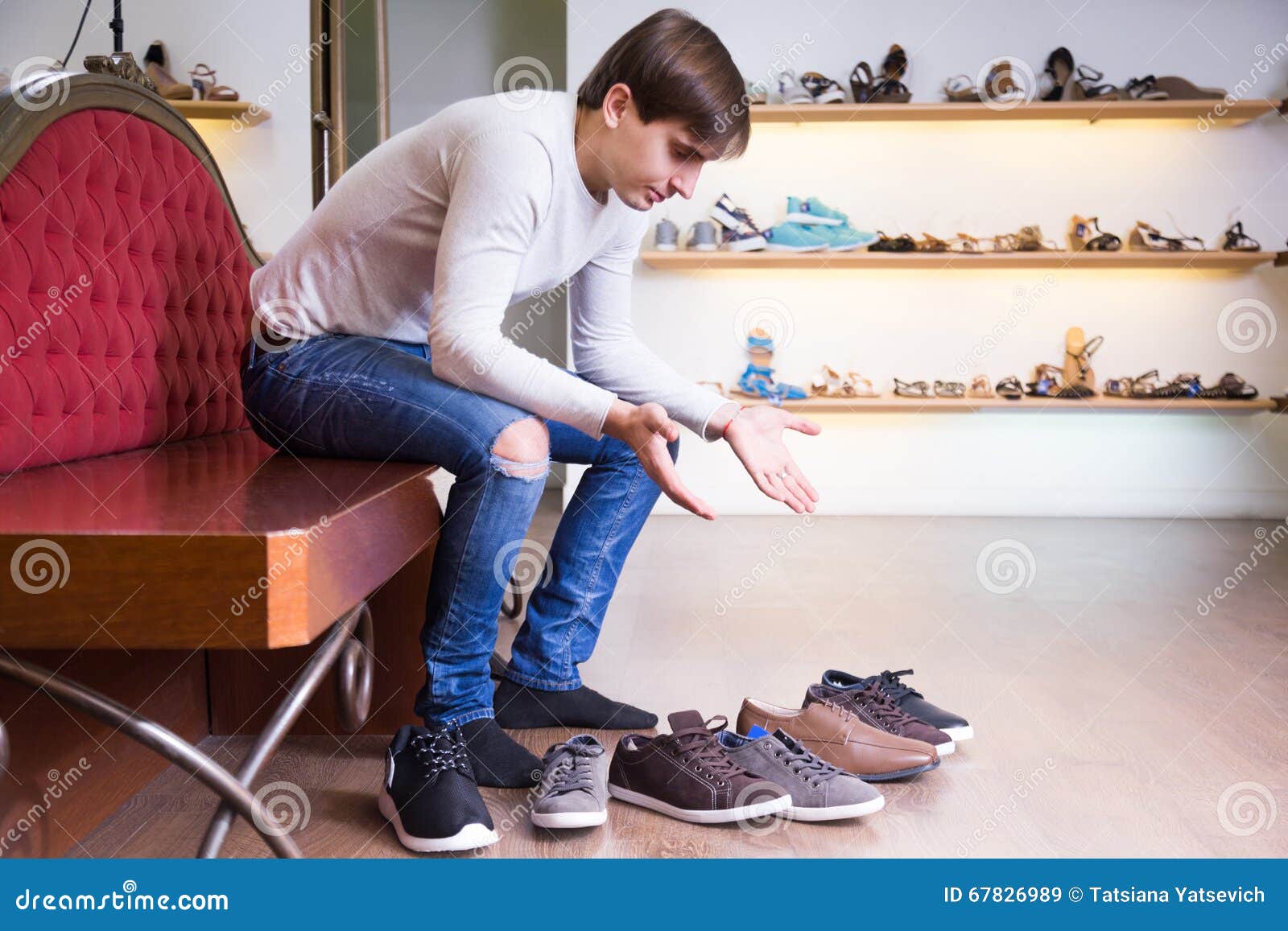 Man need to make a choise stock image. Image of caucasian - 67826989