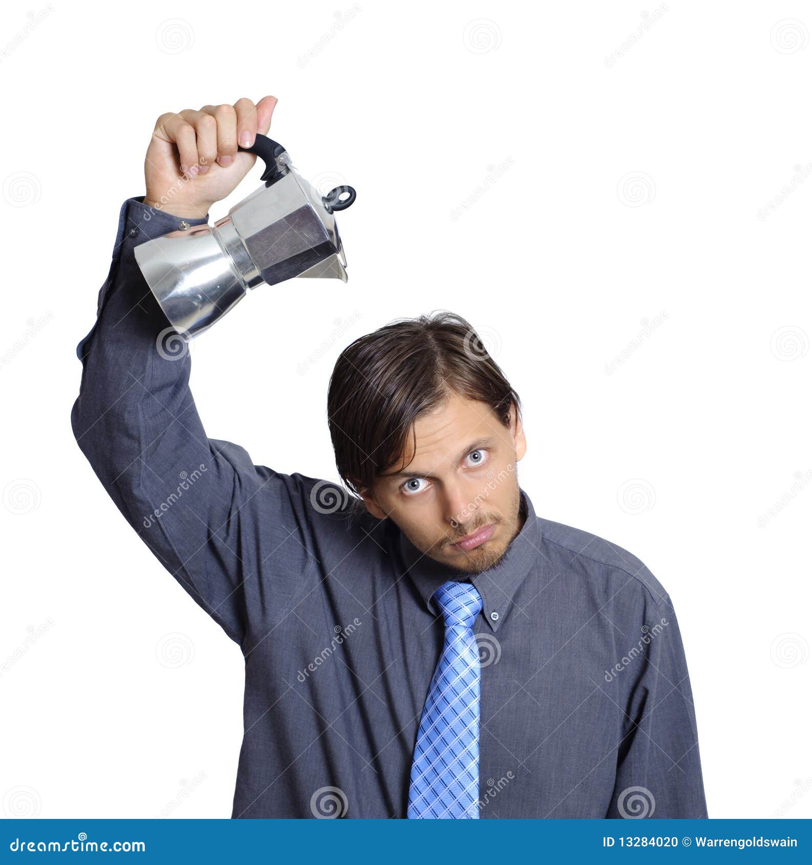 Man needs his coffee stock photo. Image of male, attractive - 13284020