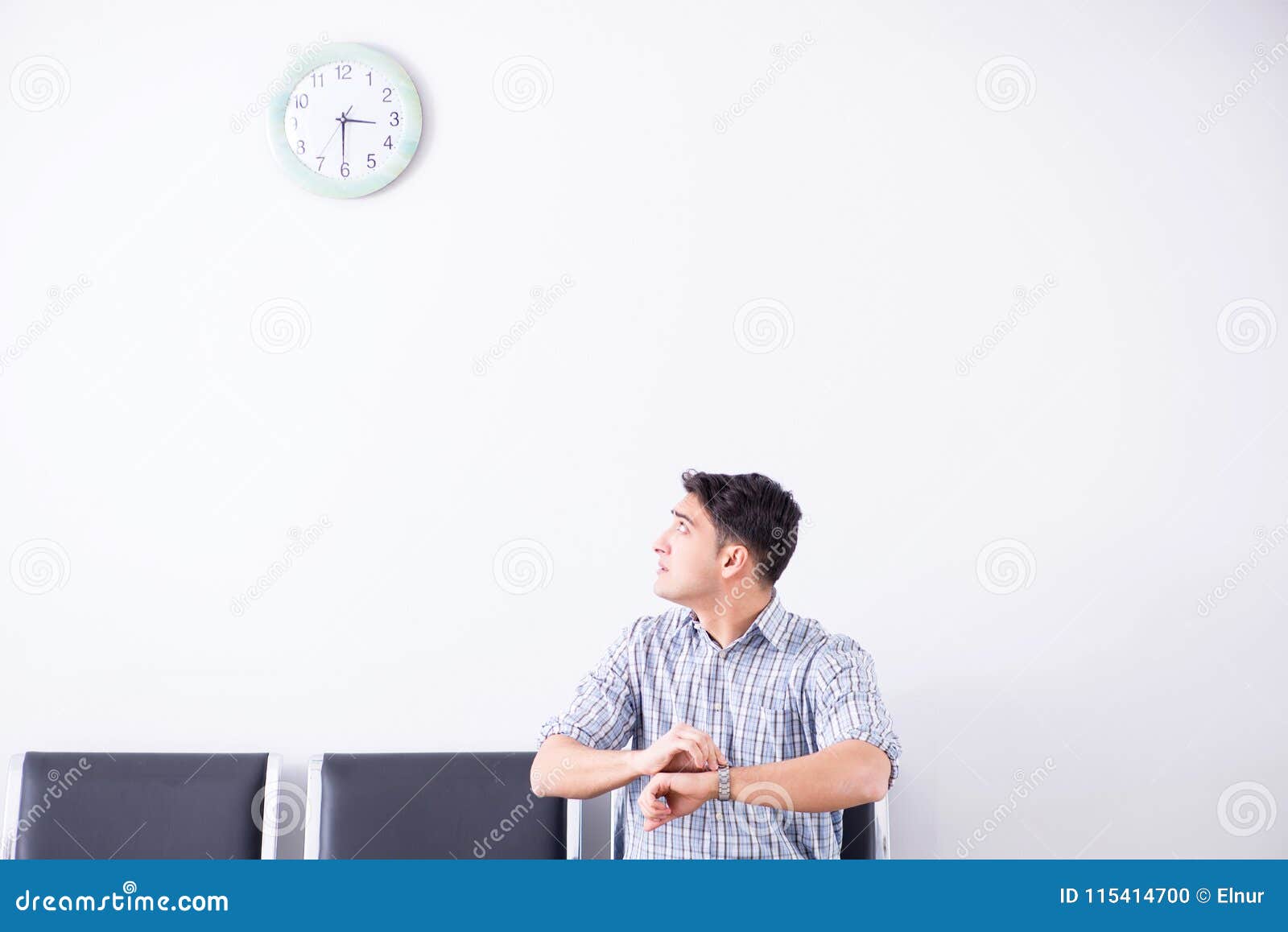 The Man Nervously Impatiently Waiting in the Lobby Stock Photo - Image ...