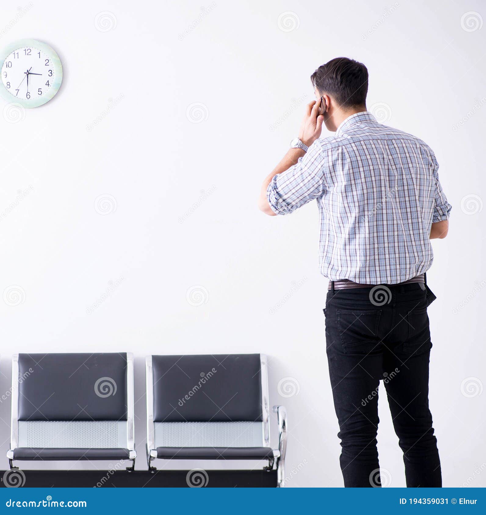 Man Nervously Impatiently Waiting in the Lobby Stock Image - Image of ...