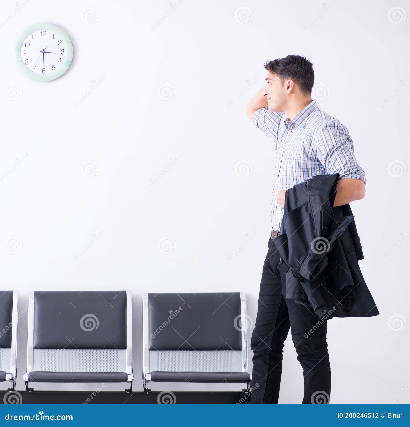 Man Nervously Impatiently Waiting in the Lobby Stock Photo - Image of ...