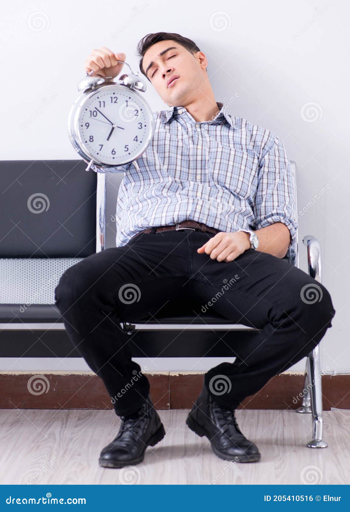 Man Nervously Impatiently Waiting in the Lobby Stock Photo - Image of ...