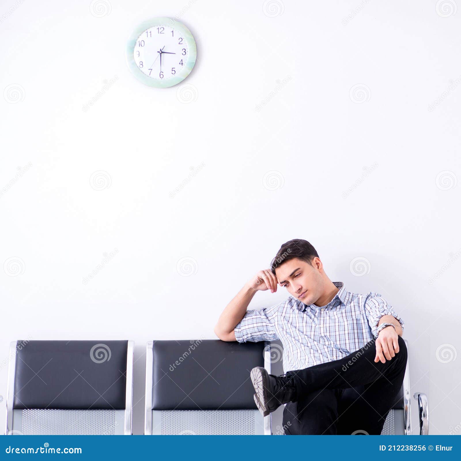 Man Nervously Impatiently Waiting in the Lobby Stock Photo - Image of ...